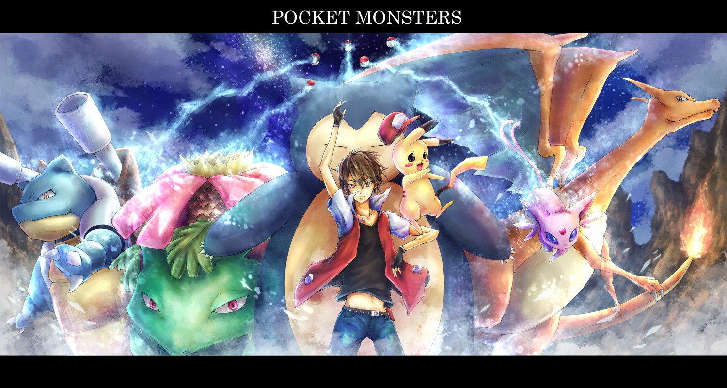 pokemon blastoise charizard espeon pikachu red (pokemon) snorlax venusaur | #127042 | yande.re